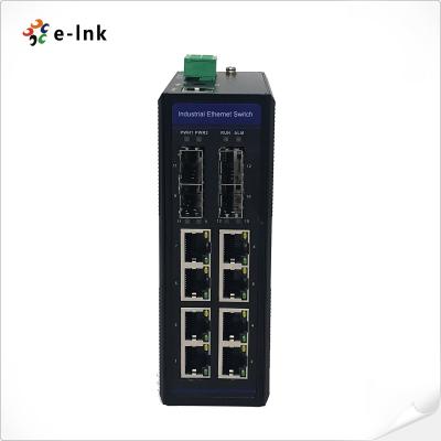China Industrial 8-port 10/100/1000T 802.3at PoE + 4-port 100/1000X SFP Managed Ethernet Switch for sale
