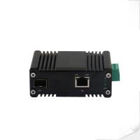 China Mini Industrial 100/1000BASE-X SFP to 10/100/1000BASE-T 30W PoE+ Media Converter for sale