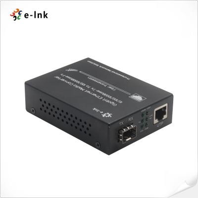 China 10/100/1000M Gigabit Ethernet Media Converter (with External Power Supply) SFP Slot for sale