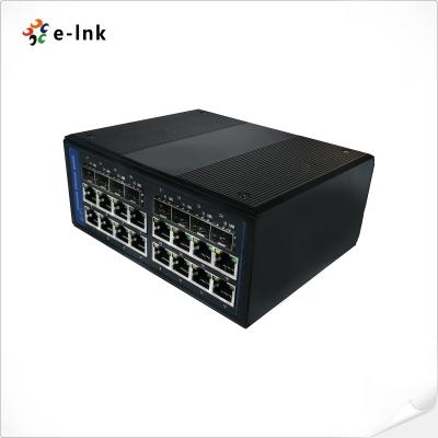 China Managed Industrial 16-port 10/100/1000BASE-T + 8-port 100/1000BASE-X SFP Ethernet Switch for sale