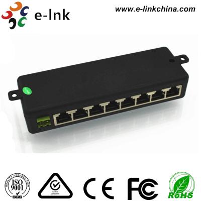 China 8-Port 10 / 100M Passive POE Power Supply With RJ45 Connectors 12-57V DC for sale