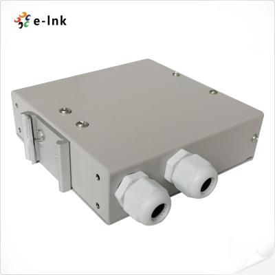 China 6-Port DIN-Rail Fiber Splice Box Suitable for FC/SC/ST/LC Compatible with 12-Fiber Splicing for sale