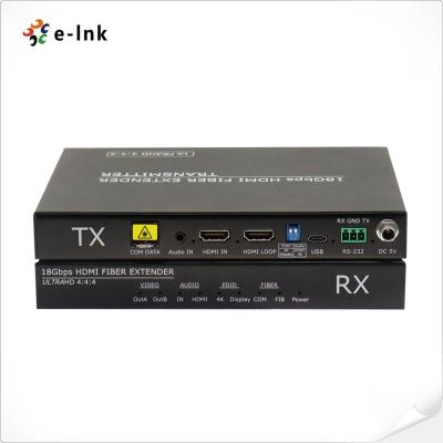 China 4K@60Hz 4:4:4 Uncompressed Audio-Video Fiber Optic Extender for sale
