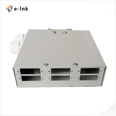 China 6-Port DIN-Rail Fiber Splice Box - SC/ST/LC Industrial Grade IP30 for sale