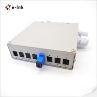 China 6-Port DIN-Rail Fiber Splice Box - SC/ST/LC Industrial Grade IP30 for sale