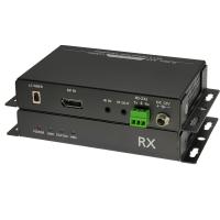 China 8K DisplayPort 1.4 Fiber Extender Kit (7680x4320@60Hz) over LC Single Mode Simplex up to 300m / 985ft - Transmitter & Receiver with RS232 + Bi-DIR IR Support for sale