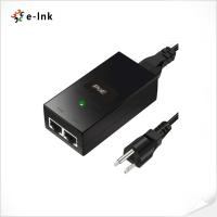 China 10/100/1000Mbps 24V 24W POE Injector with Power Cord for sale