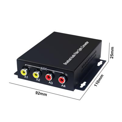 China 2Ch Bi-directional RCA Audio over Fiber Optical Converter for sale