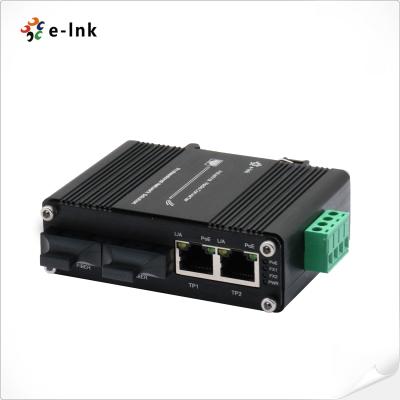 China Mini Industrial 2-Port 10/100/1000T 802.3bt 90W PoE + 2-Port 100/1000Base-X SFP Ethernet Switch for sale