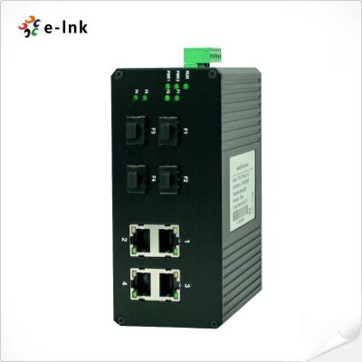China Industrial Gigabit Ethernet Switch 4G+4 SFP -40°C to 80°C DIN-Rail Mounted for sale