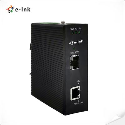 China Industrial 802.3bt PoE++ Media Converter 10GBase-X SFP To 10G 5G 2.5G 1G 100M Base-T for sale
