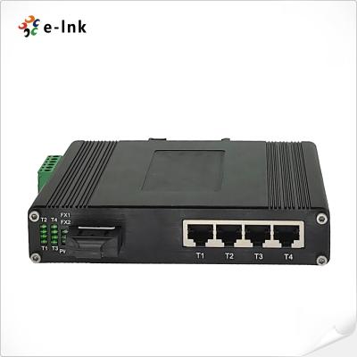 China Industrial 4-Port 10/100/1000T 802.3at PoE + 1-Port 100/1000BASE-X Ethernet Switch for sale