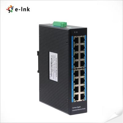 China Unmanaged Industrial Network Switch 16x10/100/1000M Ports -40°C to 85°C Plug & Play for sale