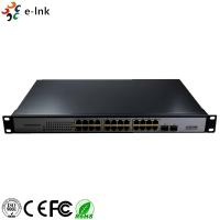 China 10/100/1000Mbps PoE-PSE Fiber to Copper Ethernet Switch: 2 SFP + 24 PoE for sale