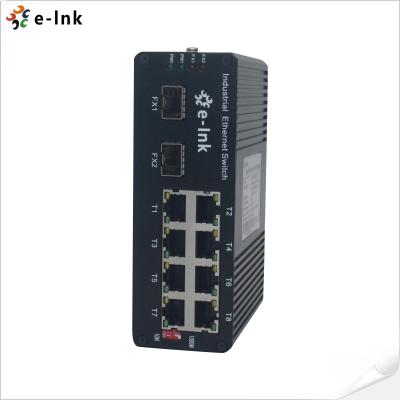 China Industrial 8-port 10/100/1000BASE-T + 2-port 1000BASE-SFP 250m PoE Switch for sale