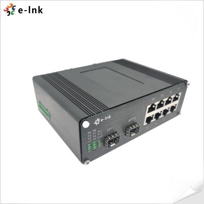 China Industrial 8-Port 10/100/1000T 802.3at PoE + 2-Port 100/1000BASE-X Ethernet Switch for sale