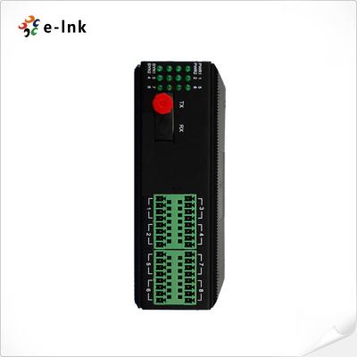 China Industrial DIN-Rail 1~16Ch Contact Closure over Fiber Converter for sale