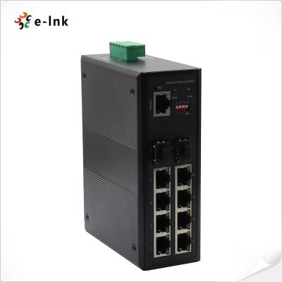 China Industrial Managed PoE+ Switch 8x 802.3at 30W Ports 2 SFP Fiber Slots for sale