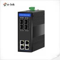 China Industrial Managed PoE+ Switch 4x 802.3at 30W + 4 SFP DIN-Rail -40°C to 80°C for sale
