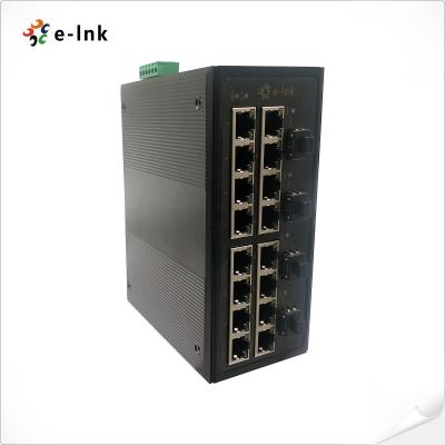 China Managed Industrial Switch 16-Port Gigabit 4xSFP 1000M Fiber Industrial Grade for sale