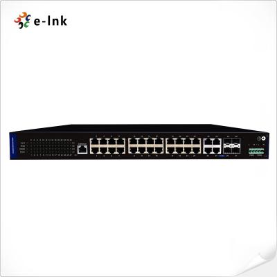 China Industrial Managed 24-Port 1000M 802.3at PoE+ Switch 720W 802.3at 4xTP/SFP Combo for sale