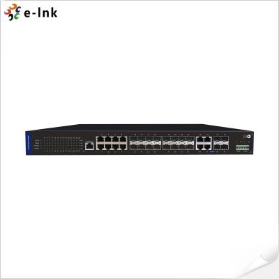 China Network Managed Industrial 16xSFP + 4-Port TP/SFP Combo + 8xGigabit Ports Ethernet Switch for sale