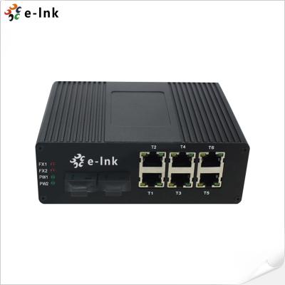 China Industrial 6-port 10/100Base-T + 2-port 100BASE-FX Ethernet Switch for sale