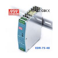 China MEAN WELL 75W DIN Rail Power Supply 48V Industrial Grade UL508 Approved for sale