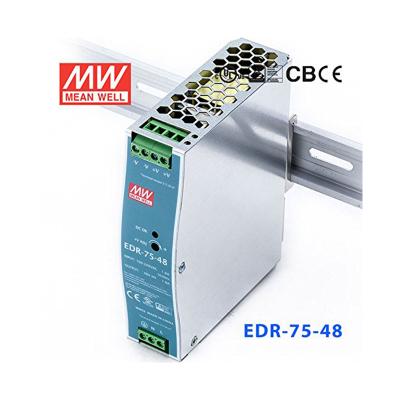 China MEAN WELL 75W DIN Rail Power Supply 48V Industrial Grade UL508 Approved for sale