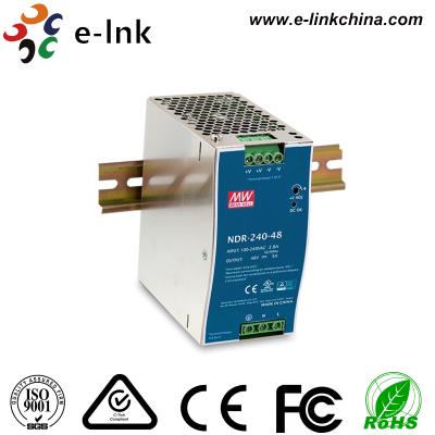 China 240w/48v Industrial Din Rail Fiber Optic Accessories Meanwell Power Supply for sale