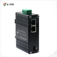 China Mini Industrial 1-Port 100/1000X SFP to 2-Port 10/100/1000T Ethernet Media Converter Supports Full/Half-duplex, Auto-negotiation for sale