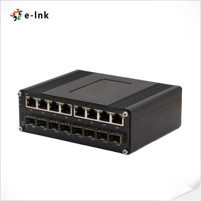 China Industrial L2+ 8-Port 10/100/1000T + 8-Port 1000X SFP Managed Ethernet Switch for sale