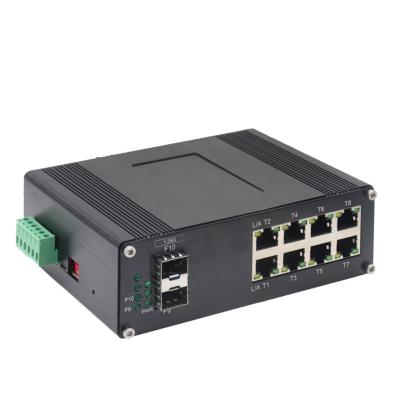 China Industrial 8-Port 10/100/1000T + 2-Port 1000X SFP Managed Ethernet Switch for sale