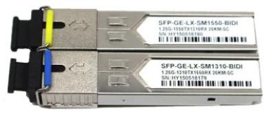 China 1.25Gbps SFP Bi-Directional Transceiver, 3km Reach 1550nm TX / 1310nm RX for sale