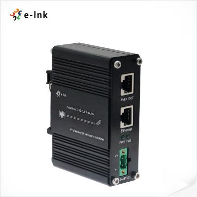 China Industrial PoE+ Injector 2.5G 12~48V DC Power Input Small Size Aluminum Alloy Metal Case for sale