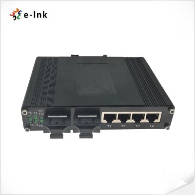China Industrial Ethernet Switch 60W 4-port 1000T 802.3bt PoE + 2-port 1000X DIN Rail for sale