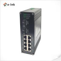 China Industrial PoE Switch 1000M 8-Port Gigabit 30W PoE+ 2 x SC Dual Fiber DIN Rail for sale