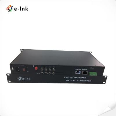 China 8-Ch 1080P HD Video + 1-Ch 10/100M Ethernet + 1-Ch FXO/FXS Telephone + 1-Ch Backward Data RS485 Over Fiber Converter for sale