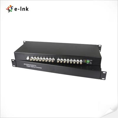 China 16 Channel HD-Video over Optical Fiber Transmitter and Receiver Support HD-AHD/CVI/TVI highest resolution 720P,1080P for sale
