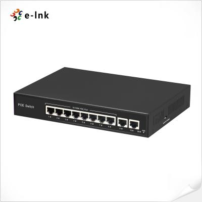 China 8-port 10/100BASE-T PoE and 2-port 100BASE-T Uplink Ethernet Switch for sale