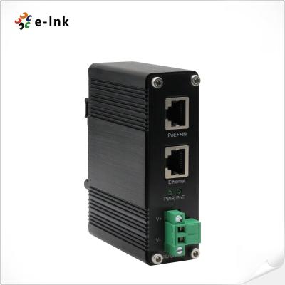 China Industrial 10/100/1000Mbps 802.3bt PoE++ Splitter Output Voltage 24VDC Supports DIN-Rail & Wall-mount installation for sale