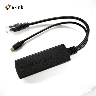 China Fast Ethernet 5V 2A PoE Splitter with Micro USB port with Devices will be detected before poe input for sale