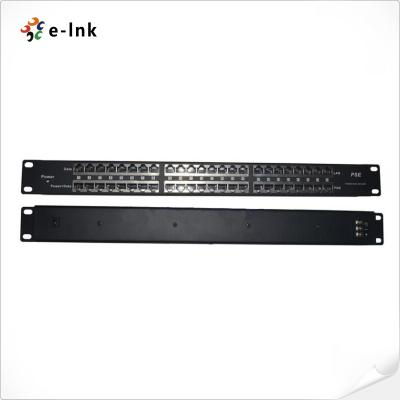 China 24-Port 1U Rack Mount Passive PoE Injector with Power couples: 4.5 (positive pole) / 7.8 (negative pole) for sale