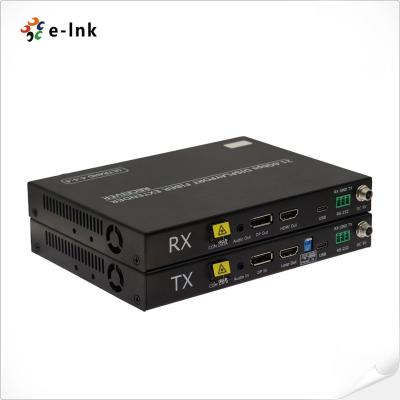 China DP1.2 4K@60Hz 4:4:4 Uncompressed Audio and Video Fiber Extender RS-232 EDID HDMI for sale