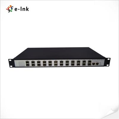 China Unmanaged 24-port 100Base-FX SFP + 2-10/100/1000-TX Switch for sale