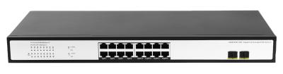 China 16-Port 10/100/1000T 802.3at PoE + 2-Port 100/1000 SFP Ethernet Switch for sale
