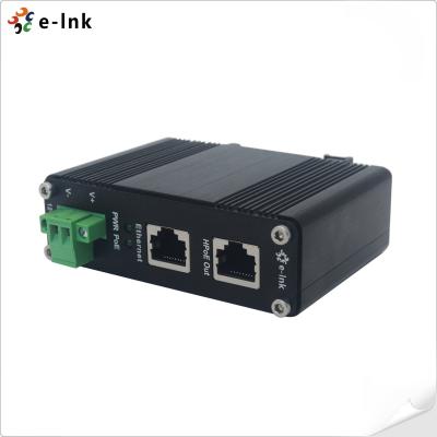 China 12~48V DC Power Input Industrial Gigabit 60W PoE Injector Supports 10/100/1000Base-TX for sale