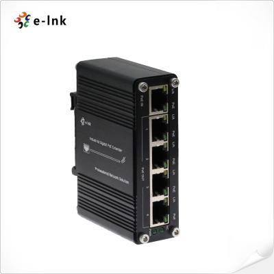 China Industrial PoE Extender 1 to 4 Port 802.3at 200m Range Gigabit DIN Rail for sale