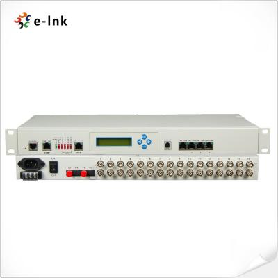 China PDH Multiplexer 16E1 4FE SNMP LCD 1+1 Protection 100km for sale
