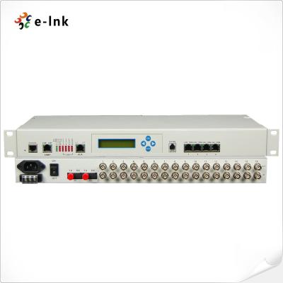 China PDH Multiplexer 16E1 4GE SNMP LCD 1+1 Protection 100km for sale